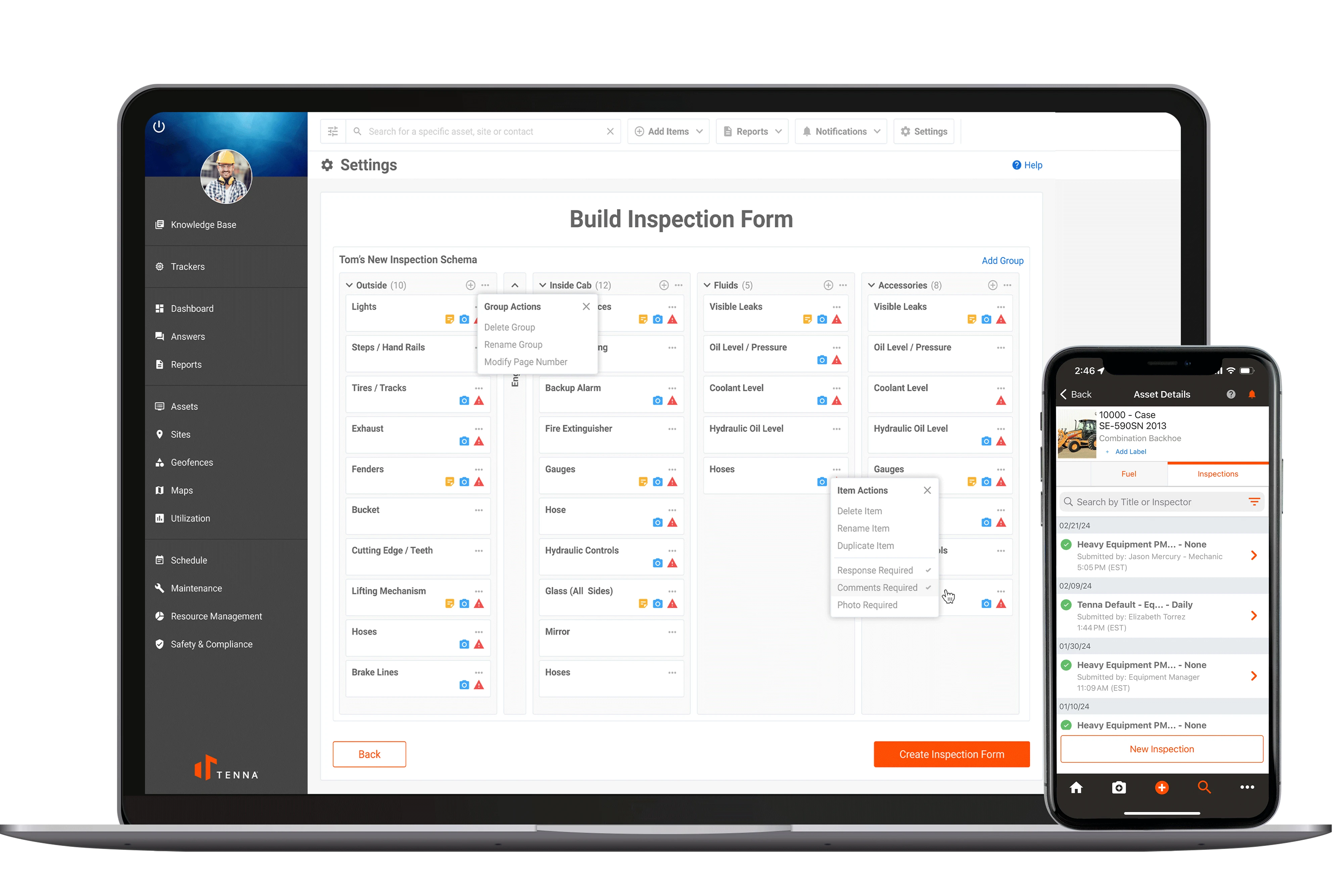 Construction Inspection Software | Safety | Tenna